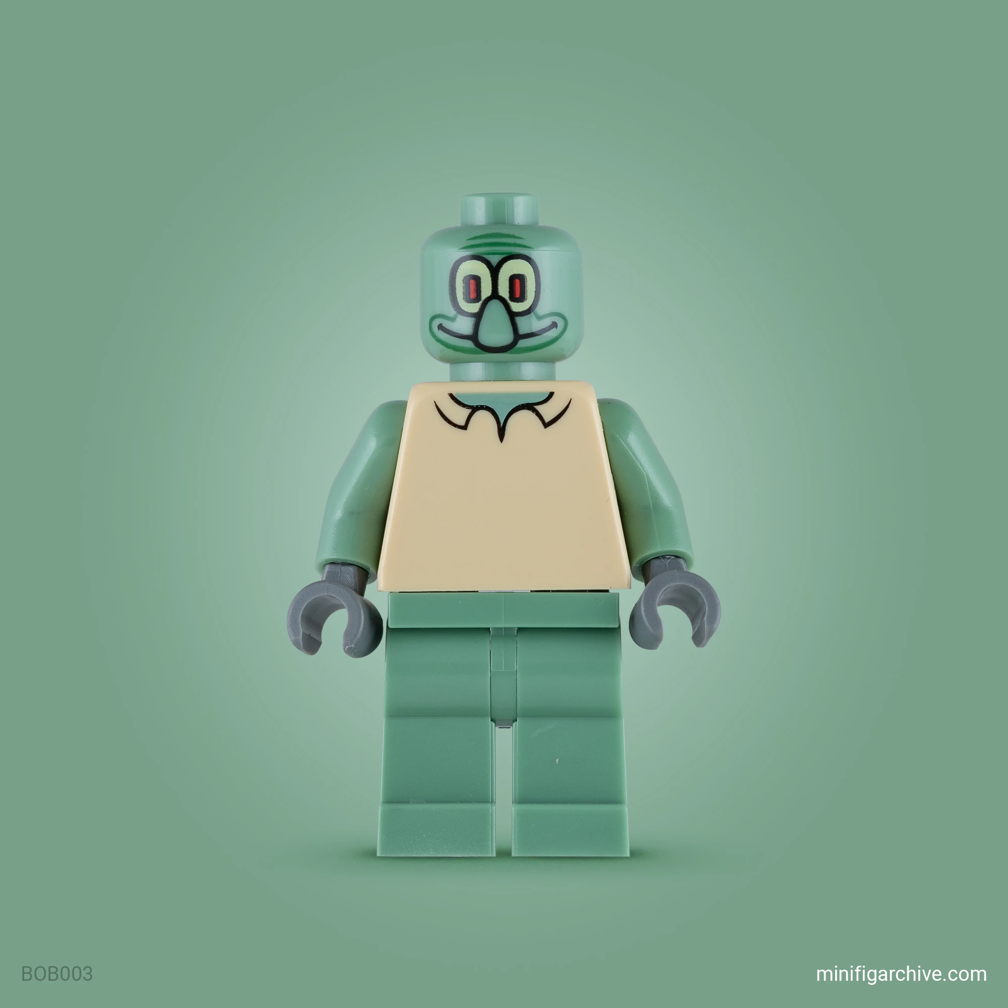 Identification tag for LEGO minifigure Squidward - bob003 – Minifig Archive