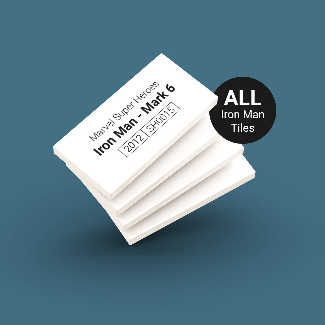The entire LEGO Iron Man minifigure collection ID tags – Minifig Archive