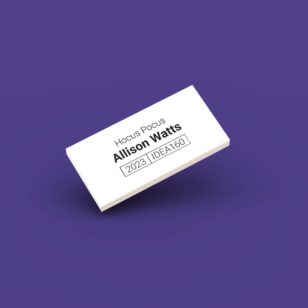 Identification tag for LEGO minifigure Allison Watts - idea160 ...