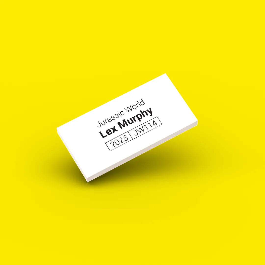 ID tag for LEGO Jurassic World minifigure Lex Murphy - jw114 – Minifig ...