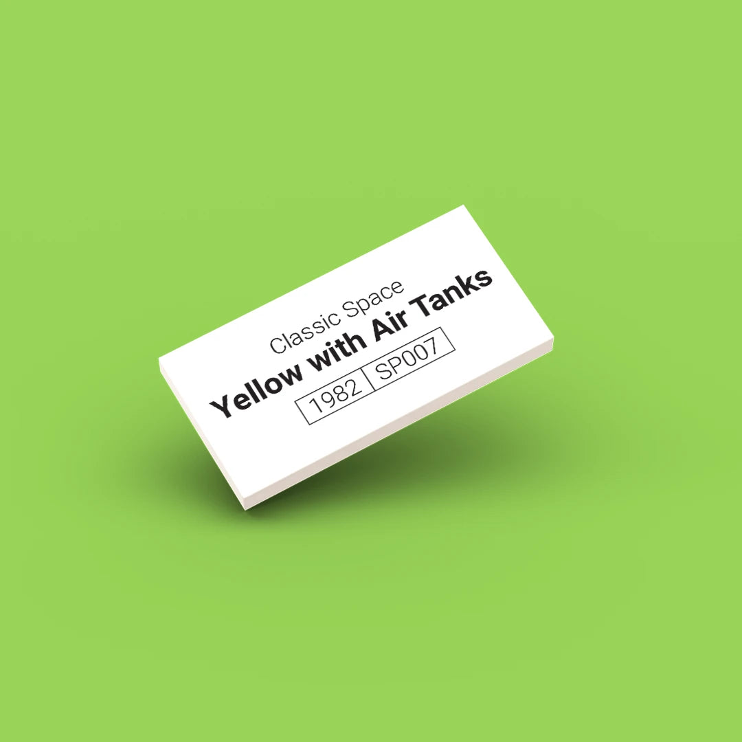 Identification tag for LEGO Classic Yellow Spaceman minifigure sp007 ...