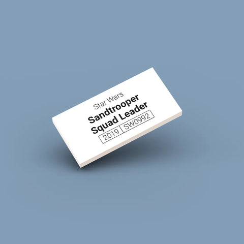 ID tag for LEGO Star Wars minifigure Sandtrooper Squad Leader - sw0992 ...