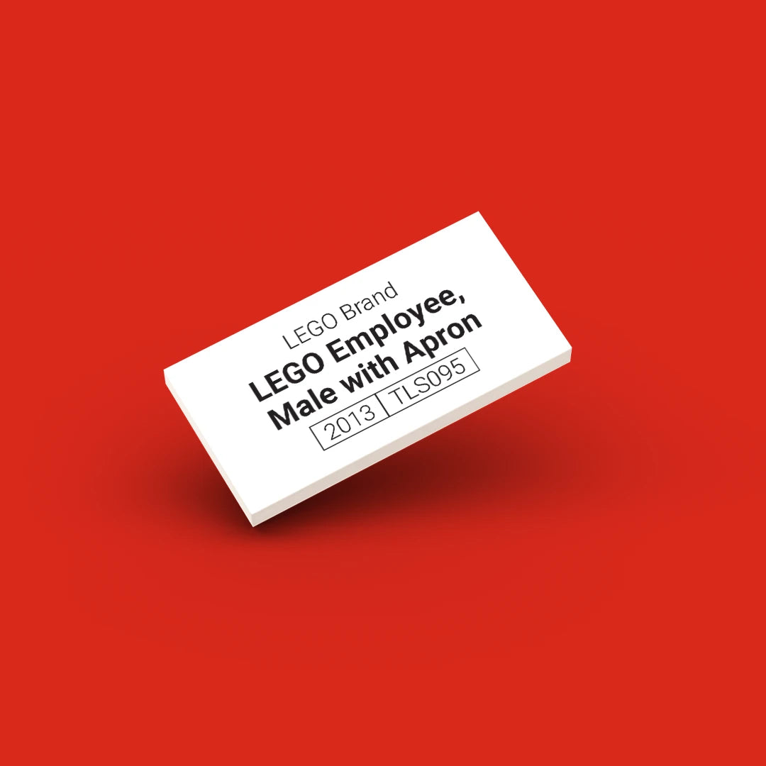 ID tag for LEGO minifigure Employee Male with Apron - tls095 – Minifig ...