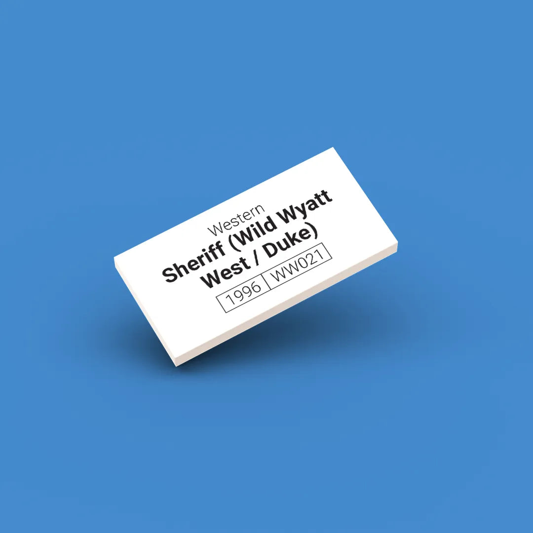 ID tag for LEGO Western minifigure Sheriff Wild Wyatt West - ww021 ...
